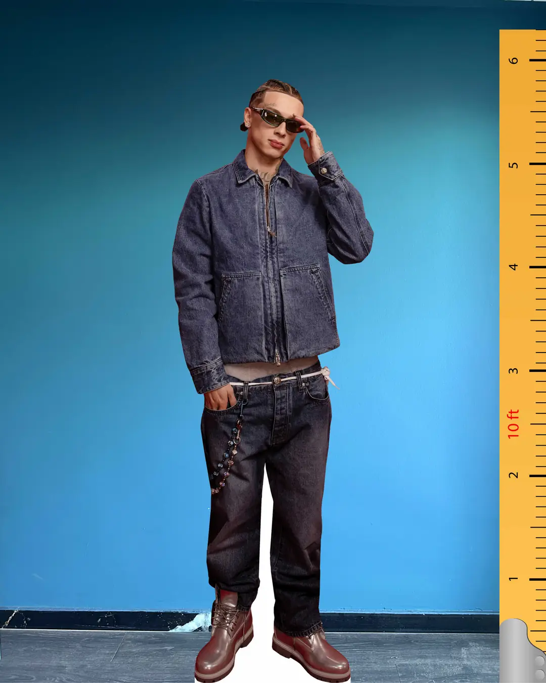 🎤 Recorte em papelão em tamanho real de Central Cee – GQ « Homens do ...