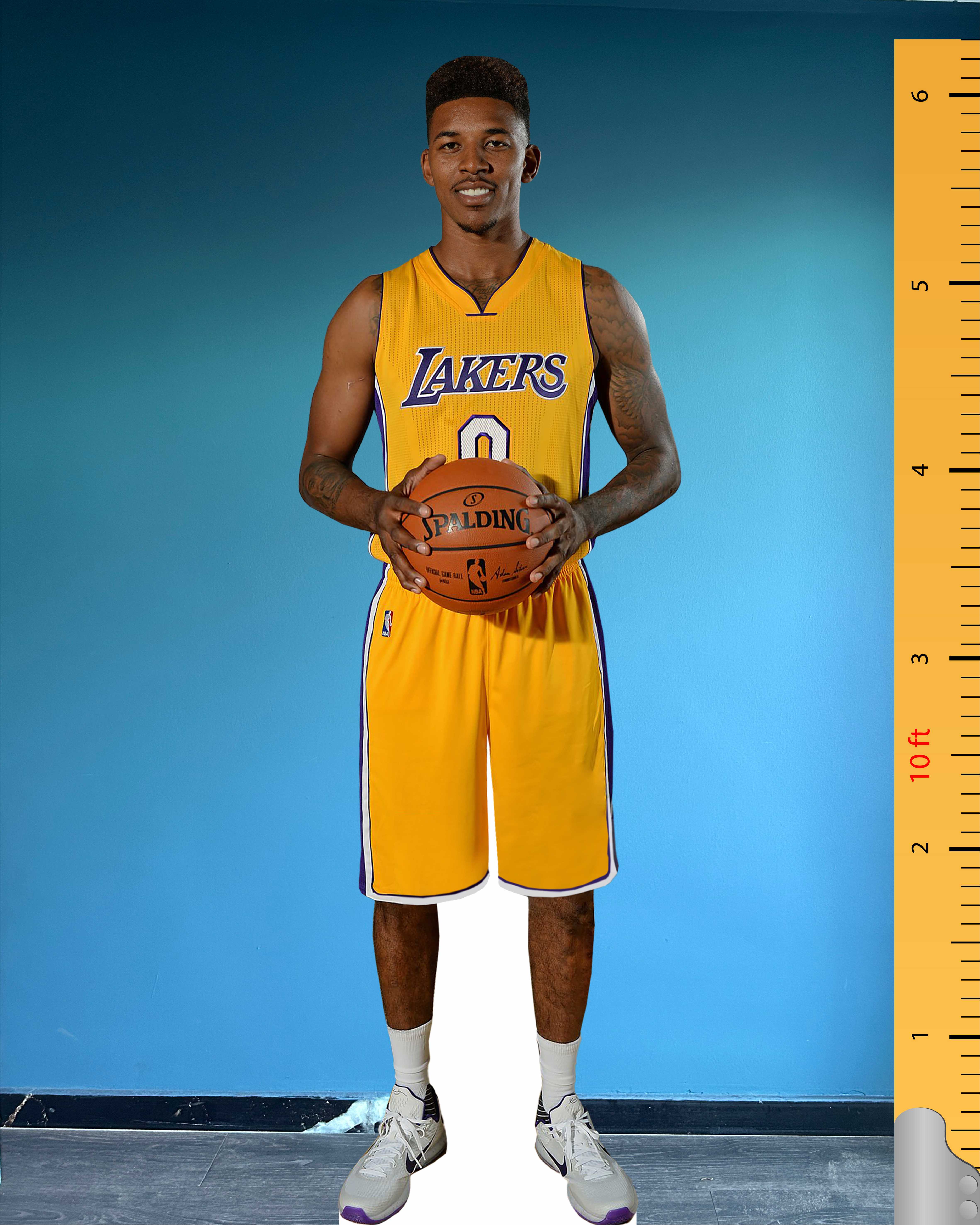 🏀 Figura de cartón a tamaño real de Nick Young – Swaggy P Los Angeles ...