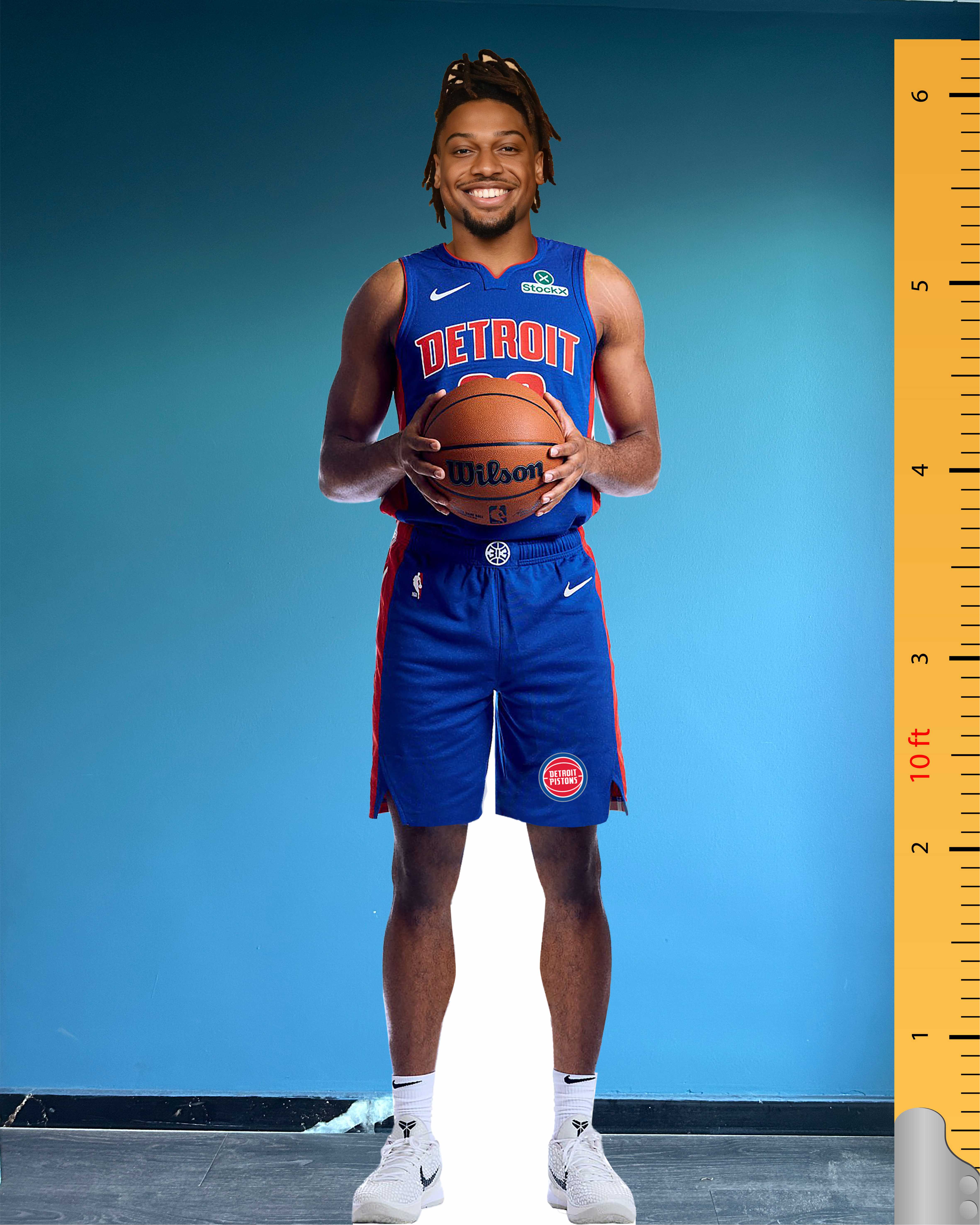 🏀 Découpe en carton grandeur nature de Chaz Lanier – Detroit Pistons n°20