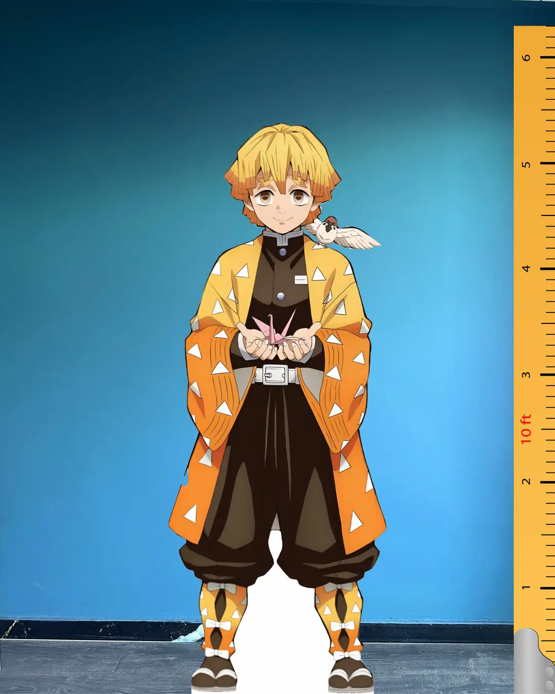 Zenitsu Agatsuma modelo de papelão recortado figura de anime Demon ...