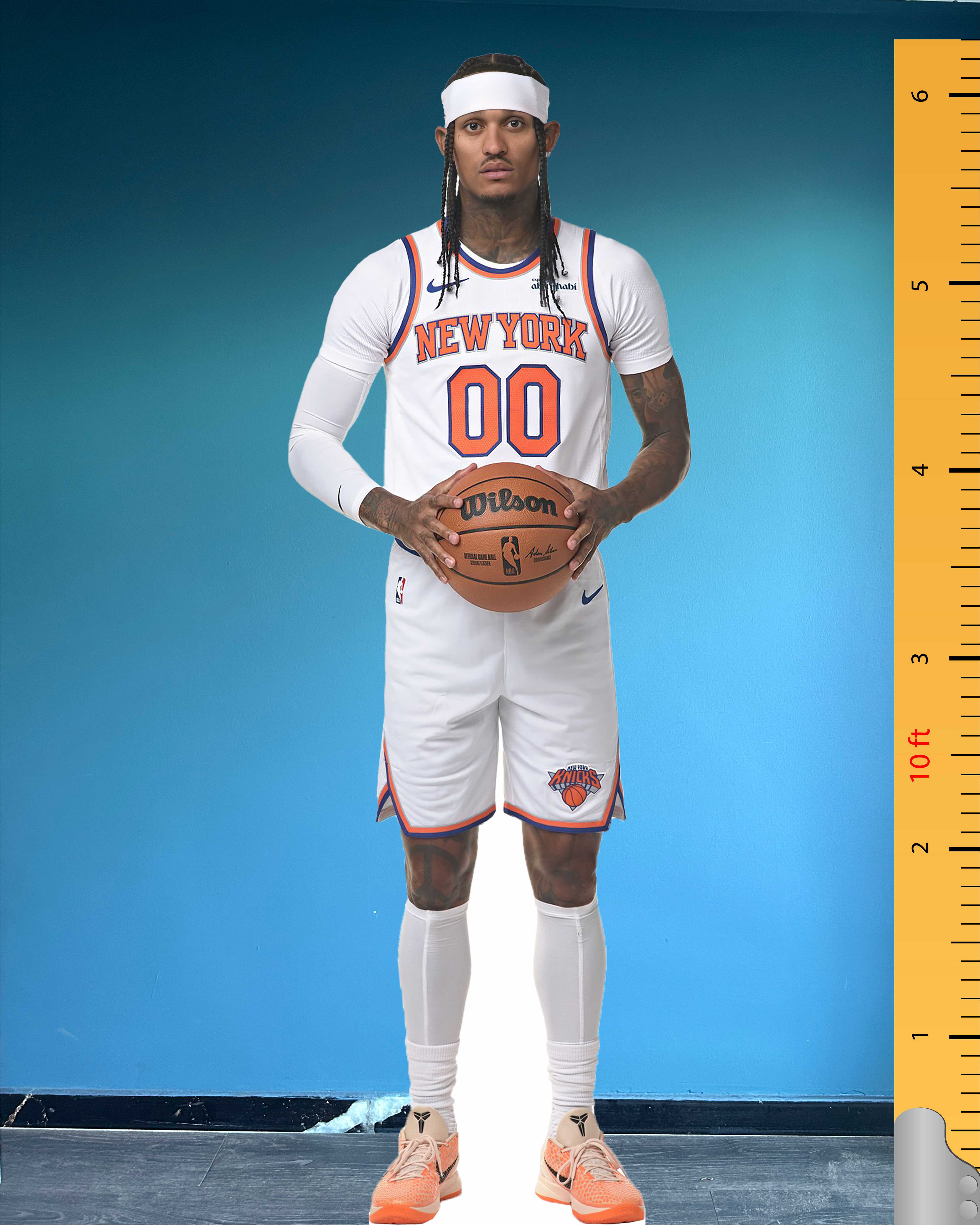 🏀 Jordan Clarkson Life Size Cardboard Cutout – New York Knicks #00