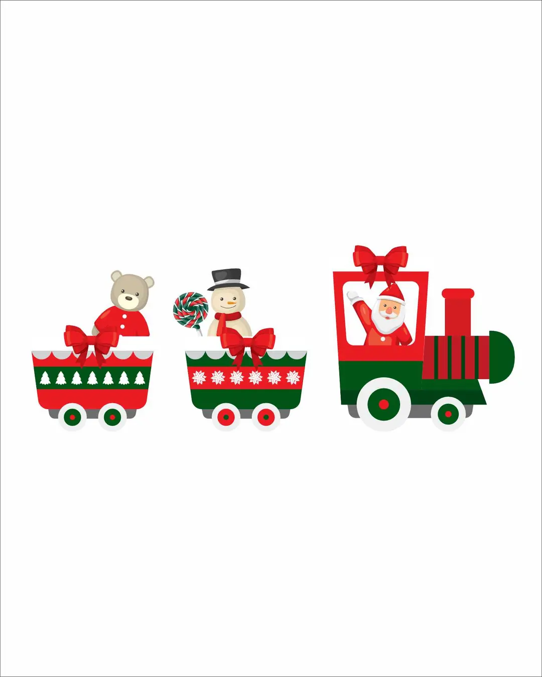 🚂 Christmas Train Cardboard Cutout – Christmas & New Year Decor
