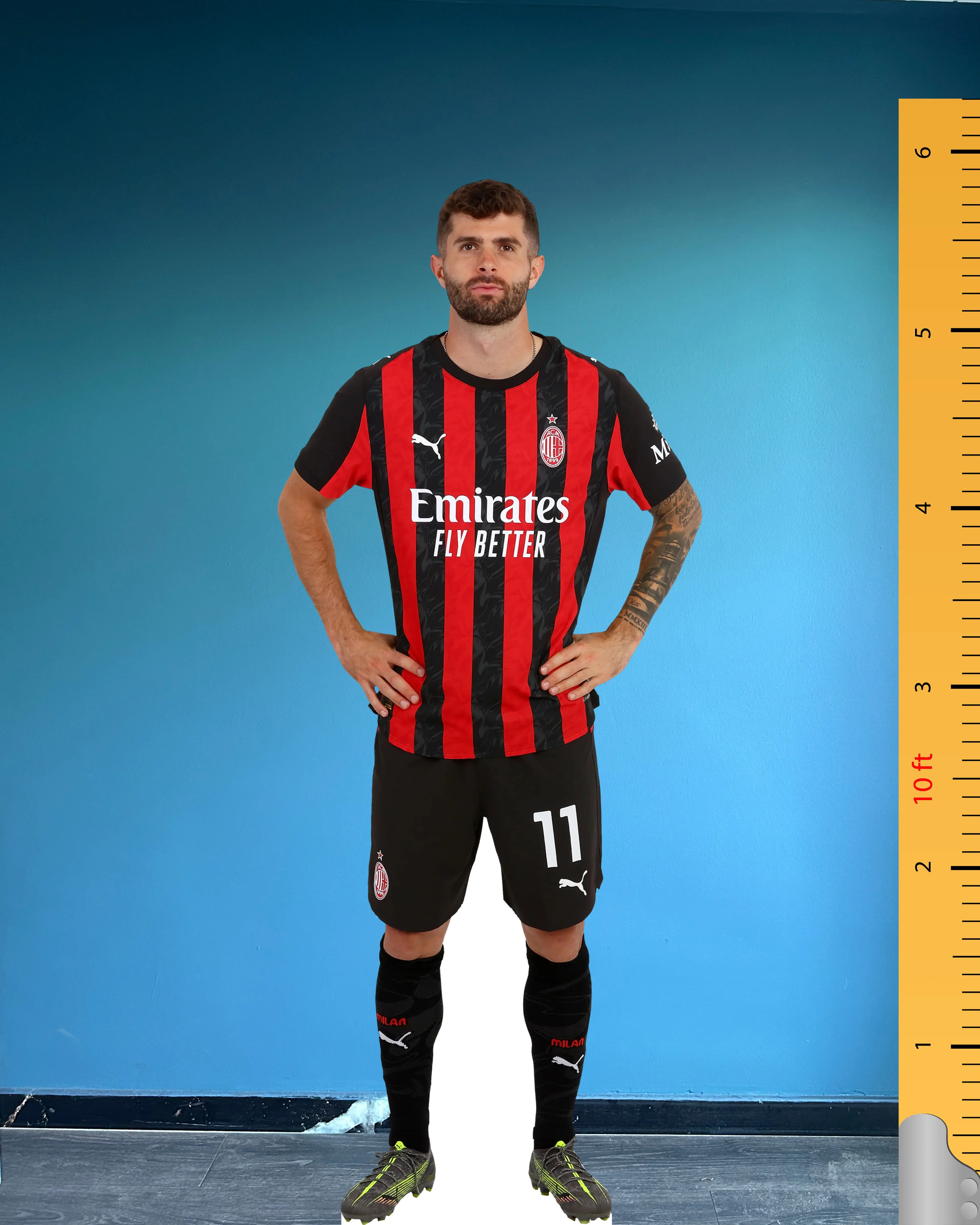 Christian Pulisic Life Size Cardboard Cutout Model | AC Milan Number 11 ...