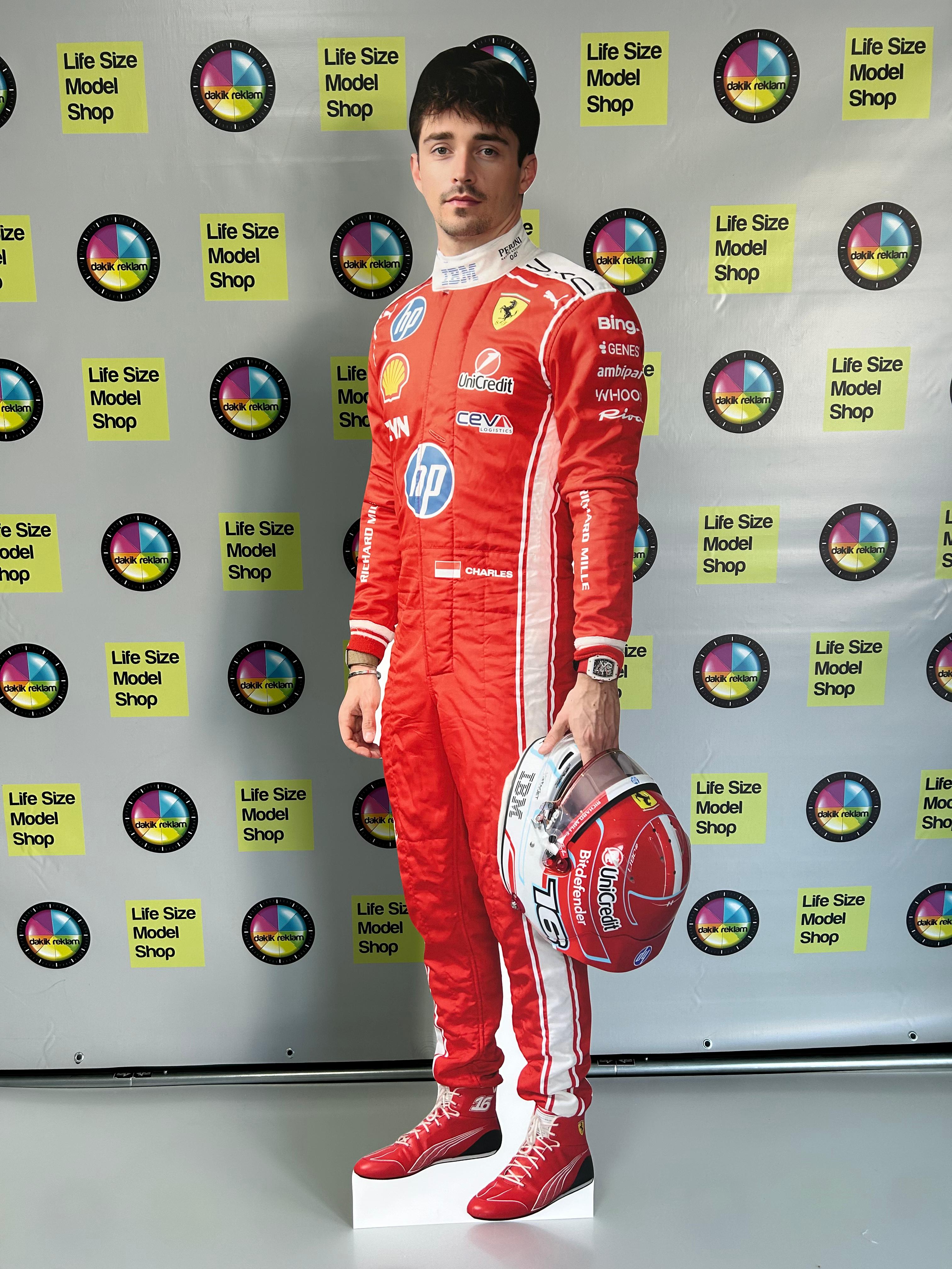 Charles Leclerc Life Size Cardboard Cutout Model | Scuderia Ferrari F1 ...
