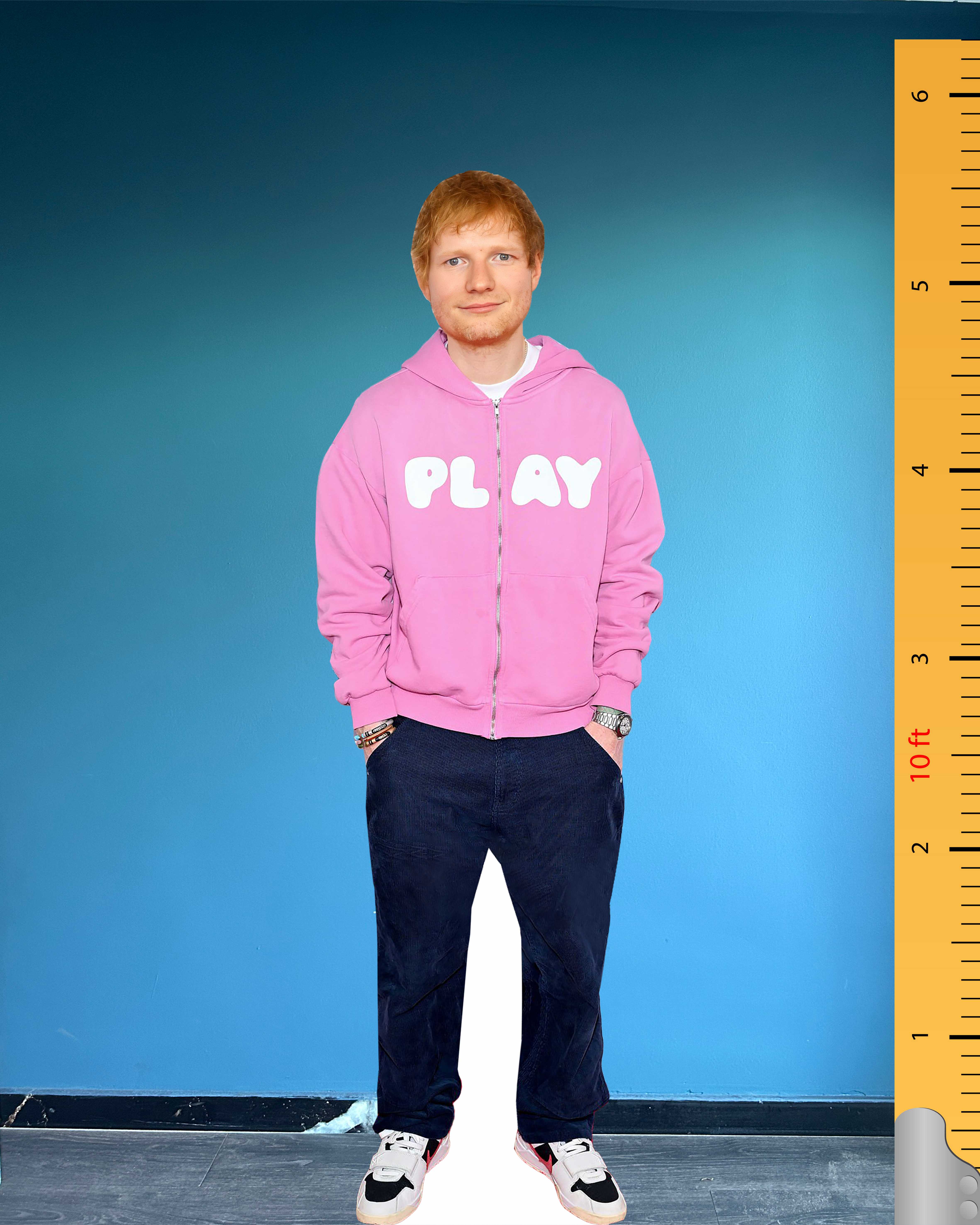 🎶 Ed Sheeran Cardboard Cutout Model Standee - 2025 iHeartRadio Z100 ...