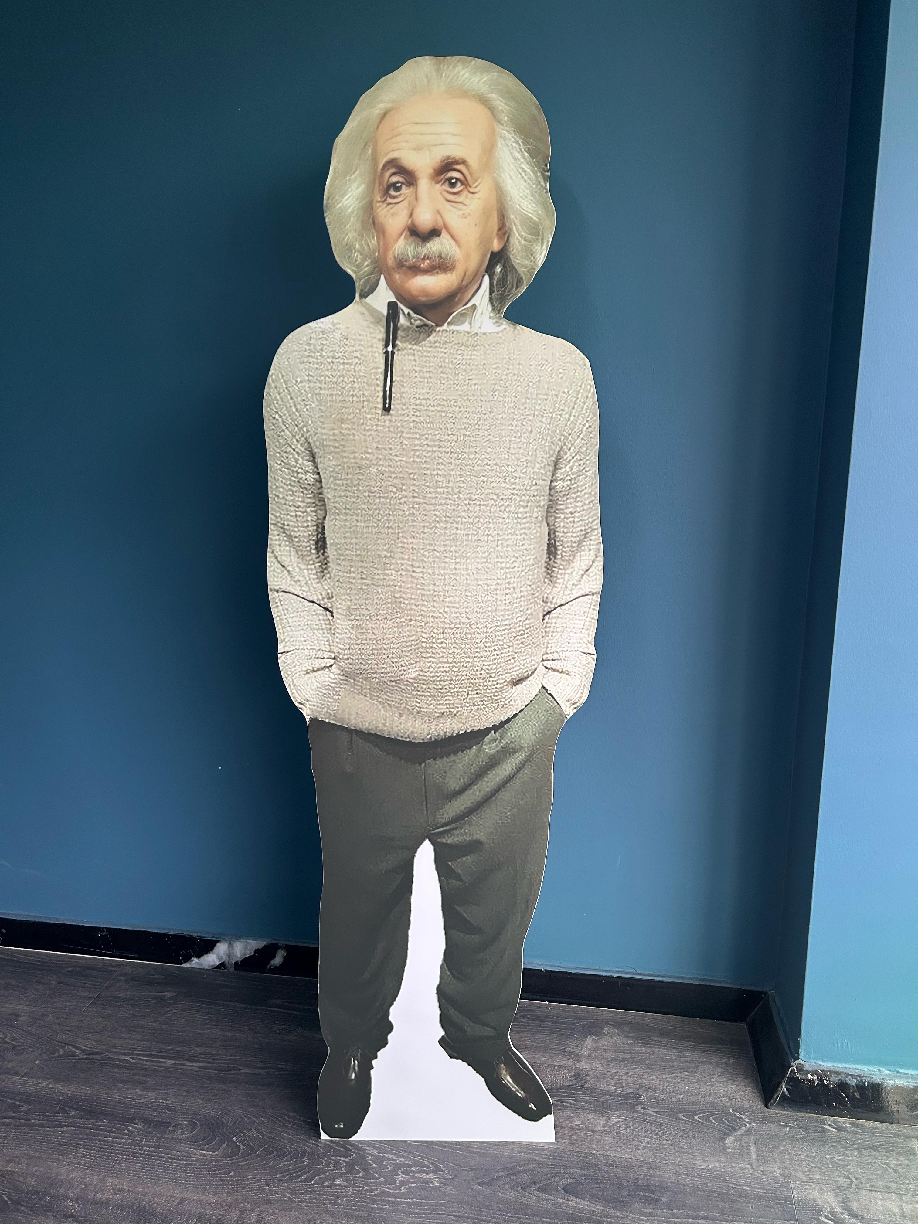 🧠 Albert Einstein Cardboard Figure – Life-Size Standee Model (Science ...