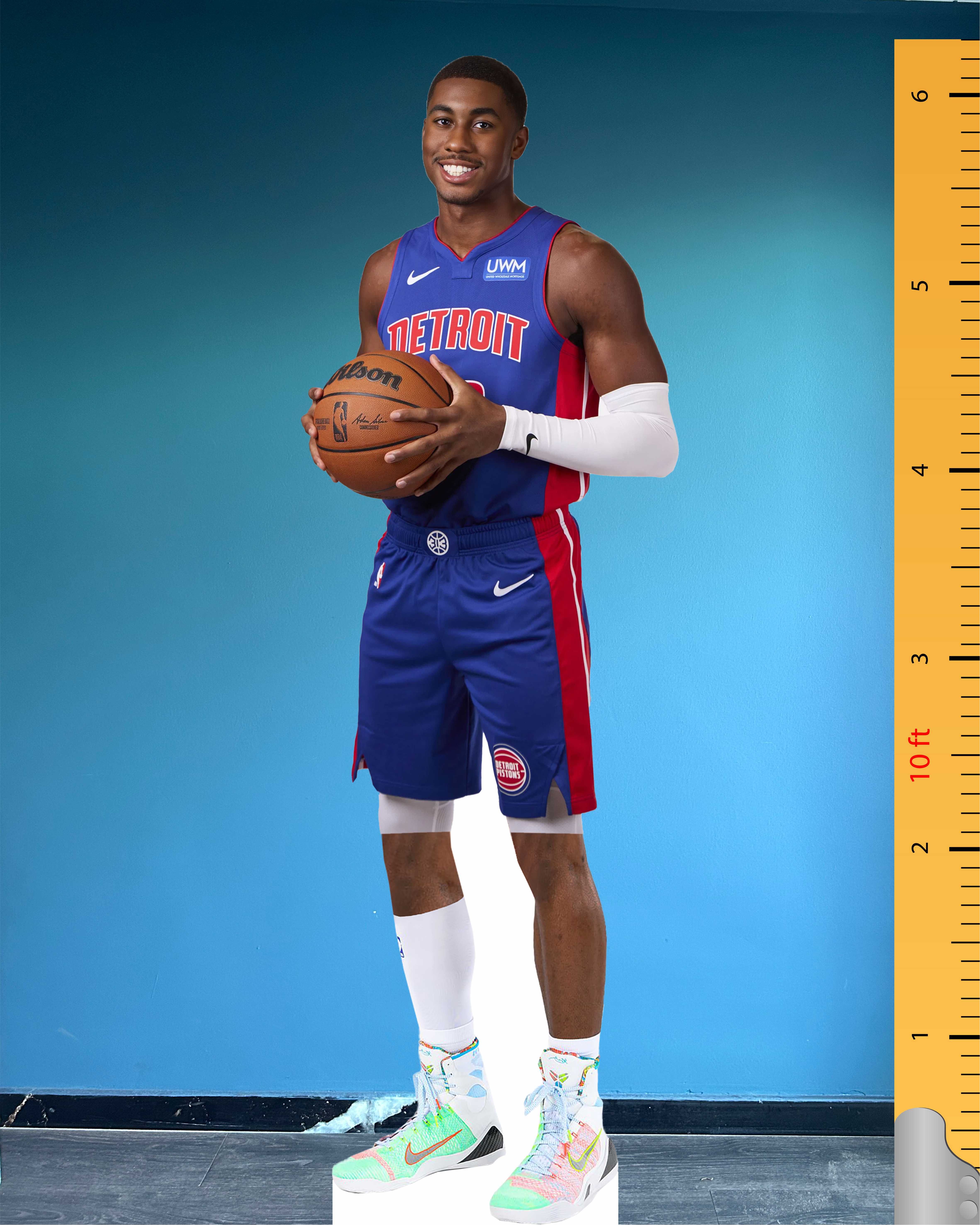Jaden Ivey Cardboard Cutout – Detroit Pistons #23 Life Size Cardboard