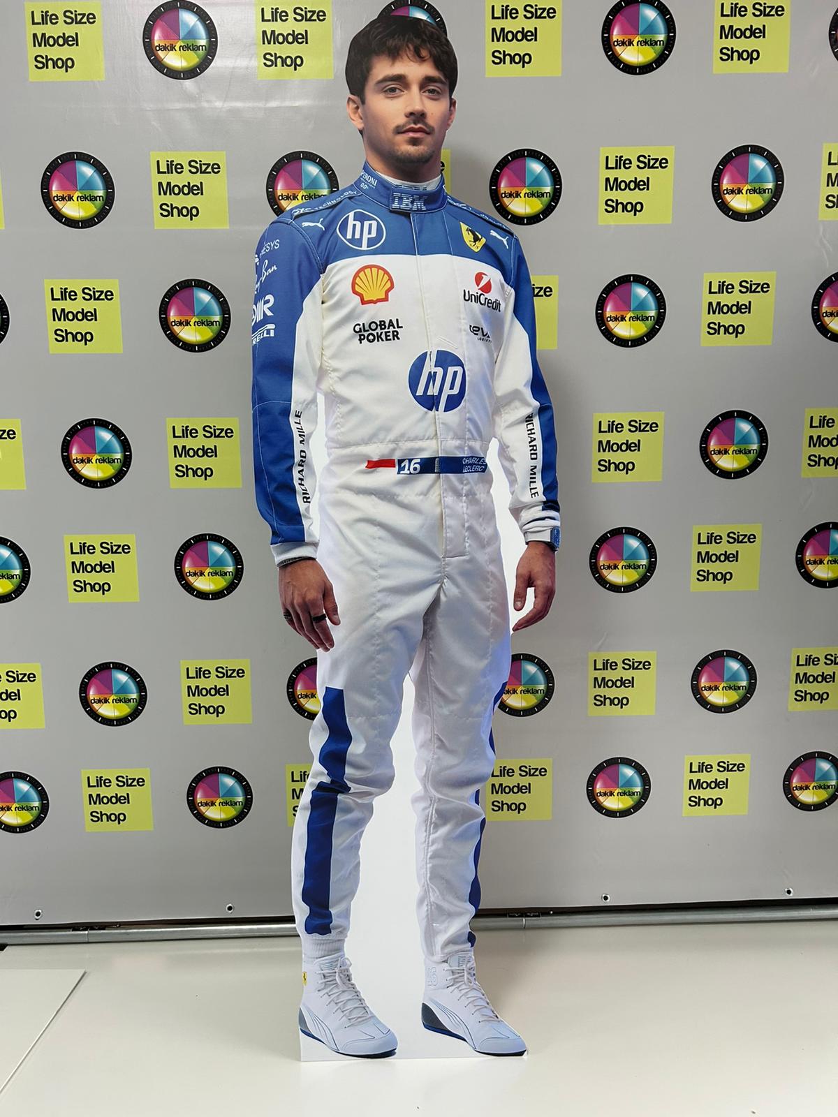 Charles Leclerc लाइफ-साइज़ कार्डबोर्ड कटआउट – 2025 मियामी GP एडिशन 🏎️🇺🇸