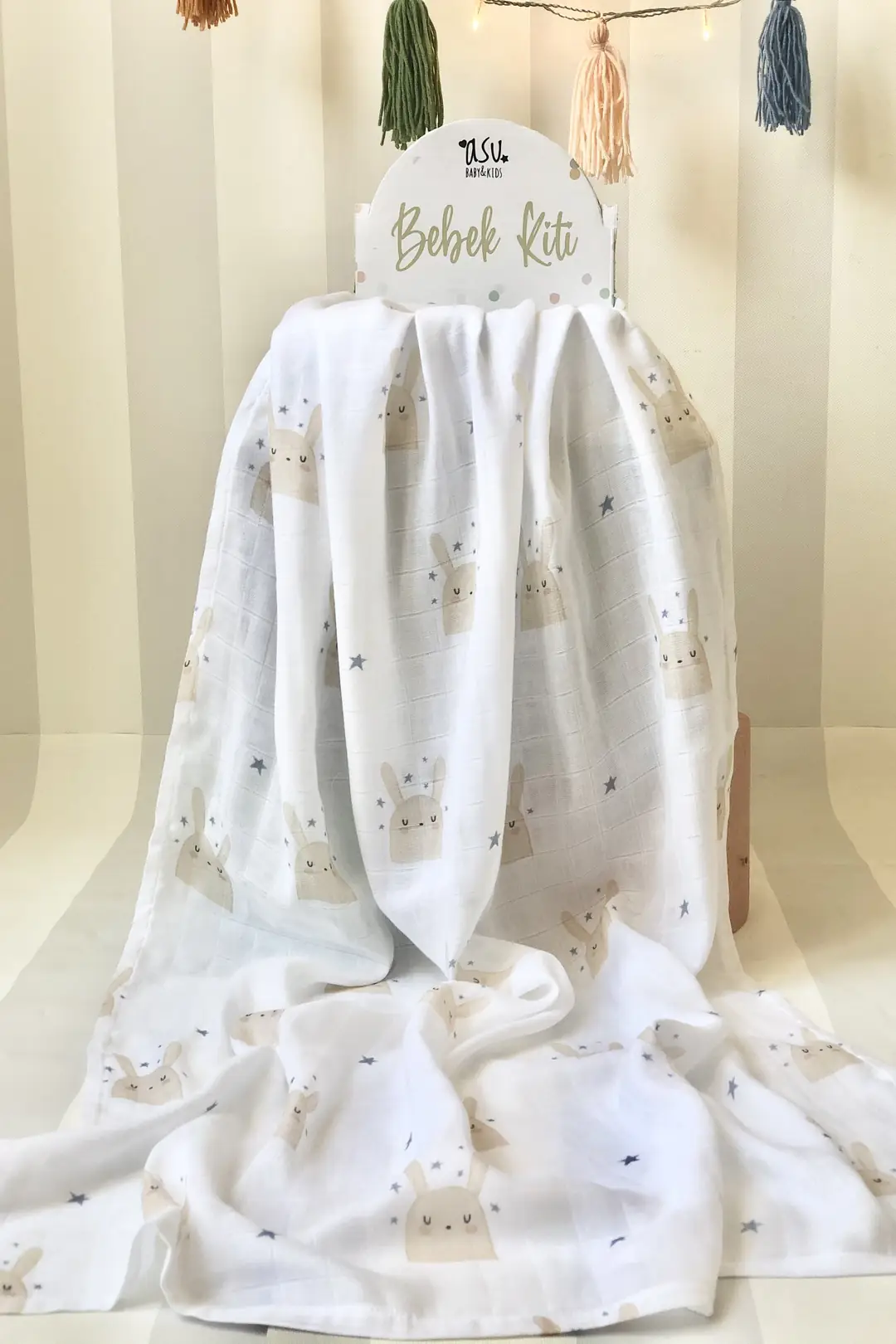 Asu Baby&Kids Asu Baby&Kids Sleepy Bunny Organik Bambu Pamuk Müslin ...