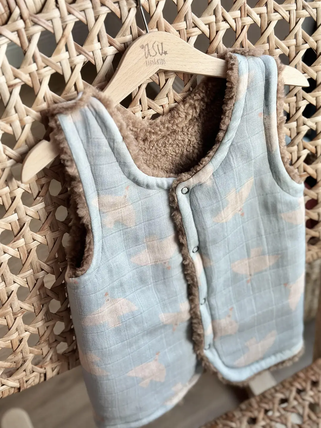 Asu Baby&Kids Asu Baby&Kids Freebird Teddy Çift Taraflı Yelek