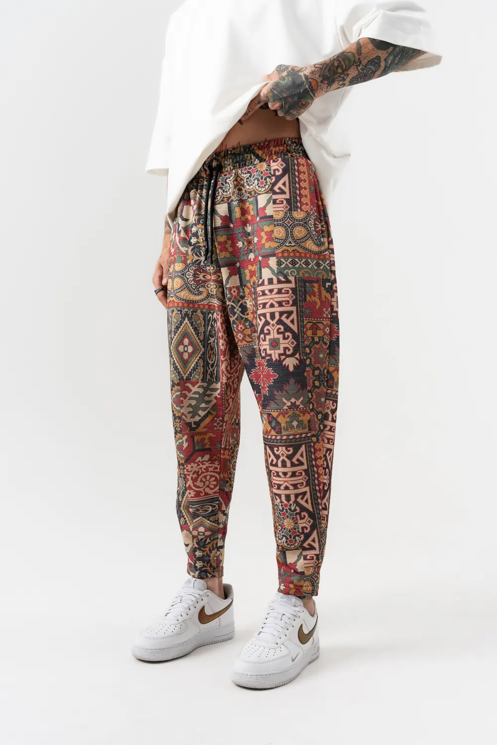 Sakura Drip Bel Lastikli Havuç Pantolon - Gangown