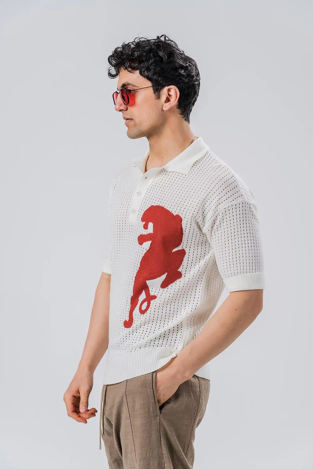 Tiger Polo Yaka Triko T-shirt - Gangown