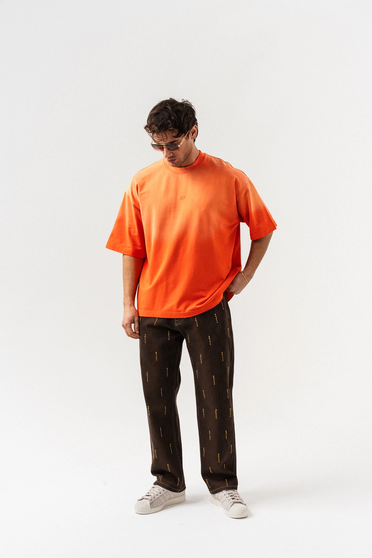 Obsidian Yıkamalı Taş Detaylı Baggy Jean Pantolon - Gangown