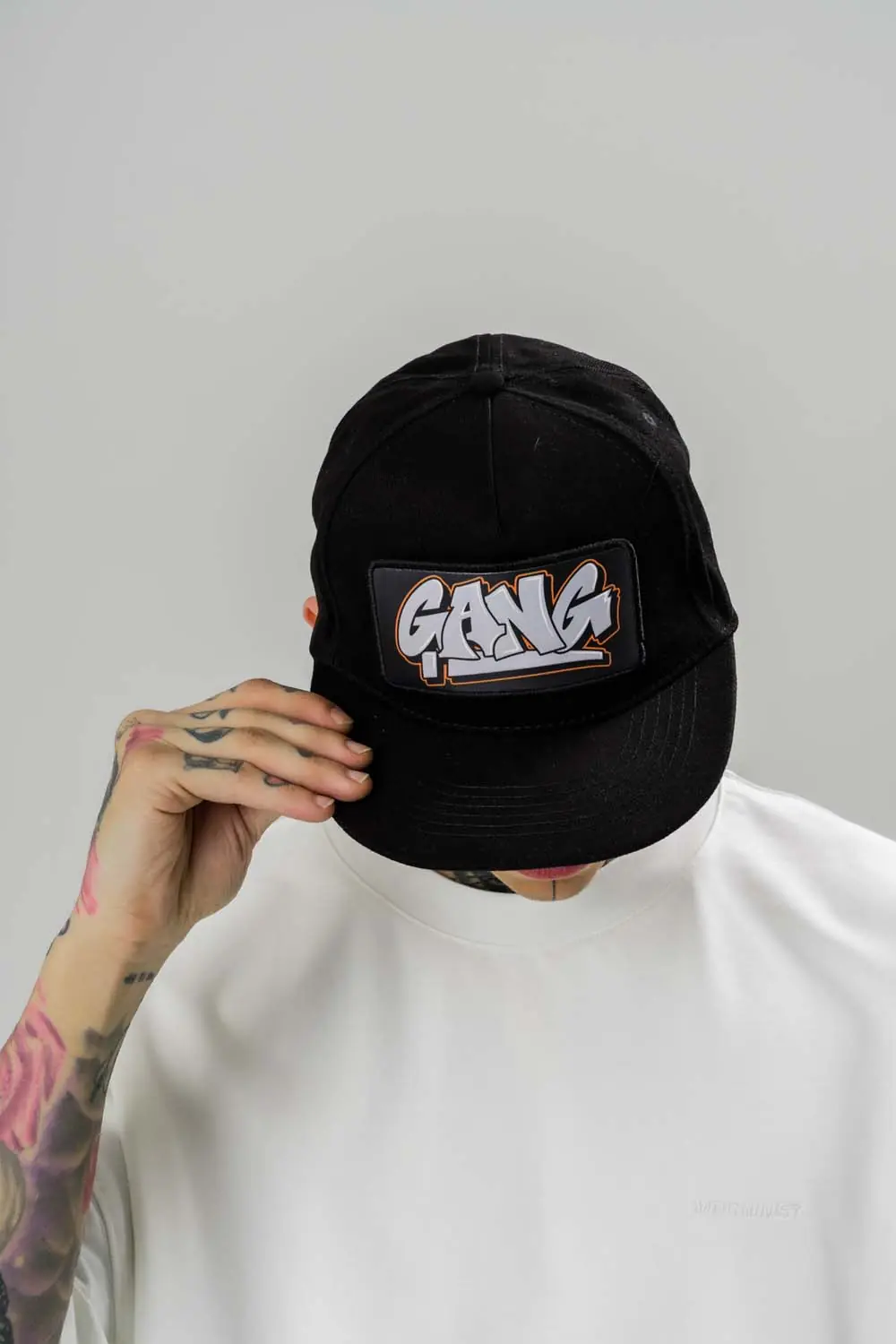 Gang Cırtlı Patch Dahil Cap Şapka - Gangown