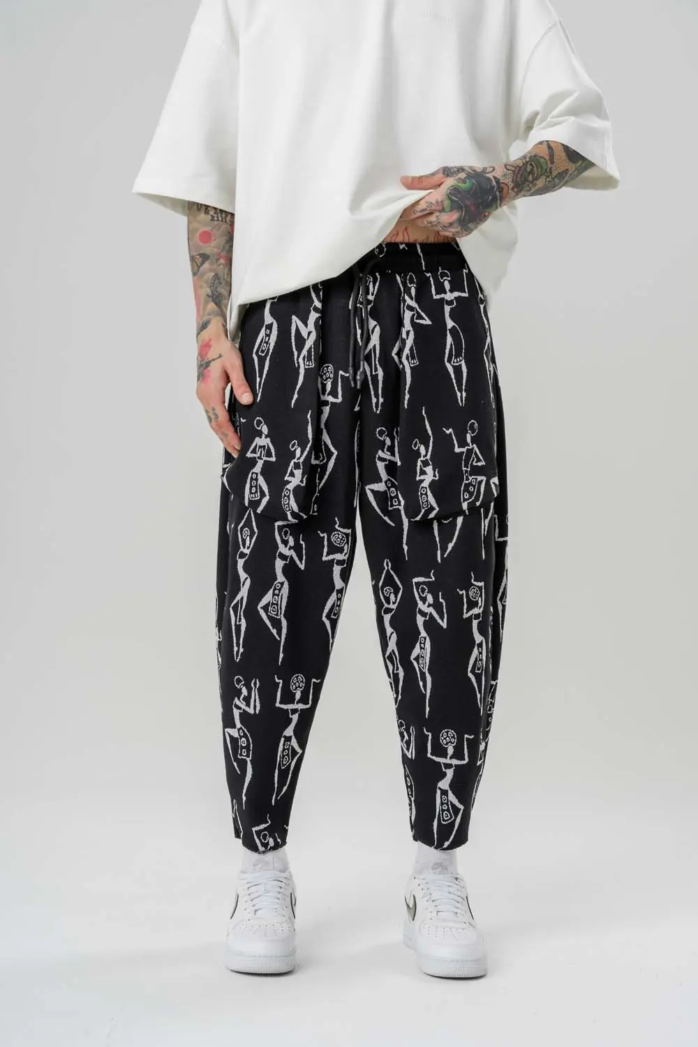 Ephesus Spirit Big Pocket Bel Lastikli Overlok Paça Pantolon - Gangown