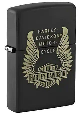 Harley-Davidson Winged Logo Black Matte