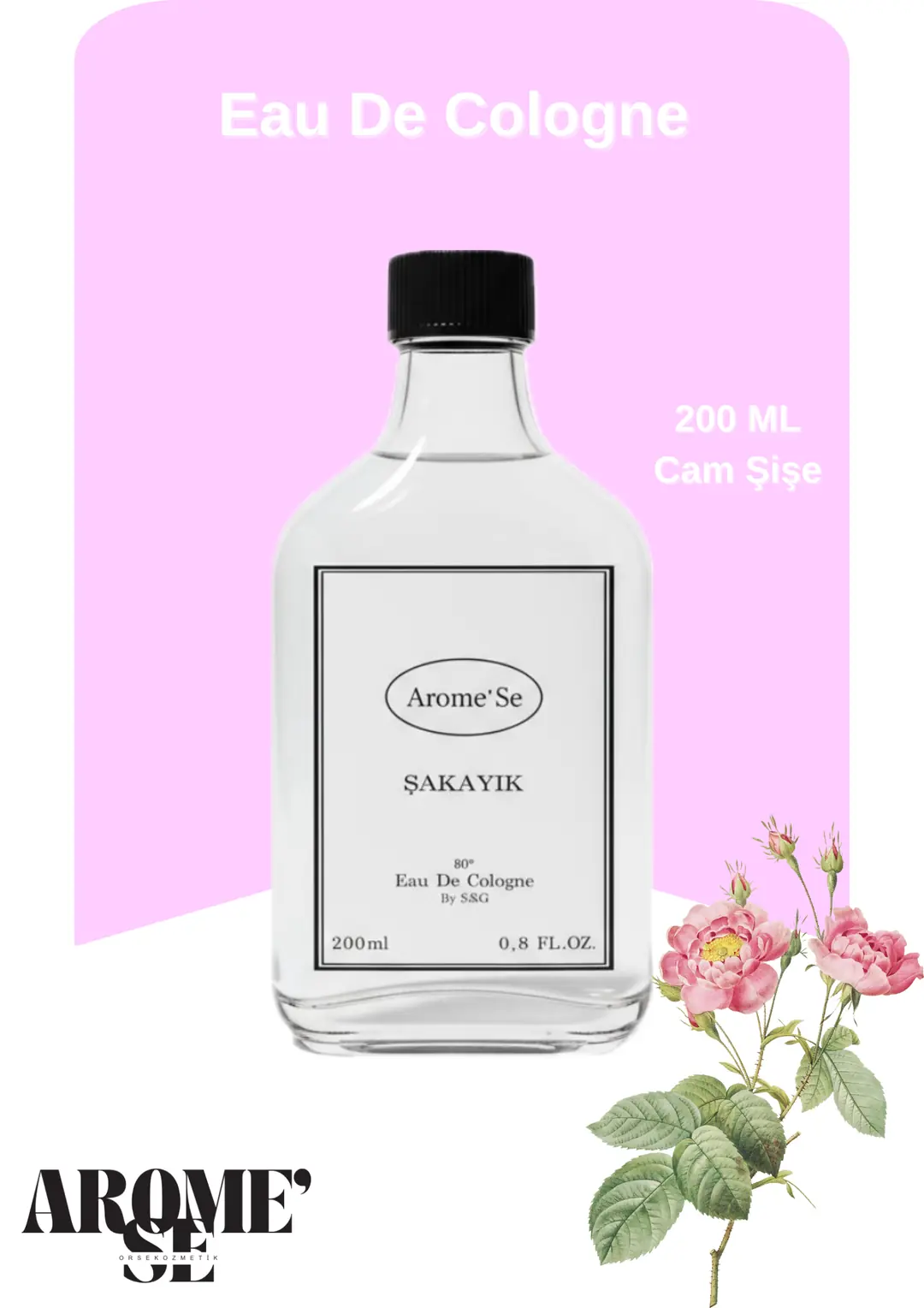 ŞAKAYIK 200 ML CAM ŞİŞE KOLONYA