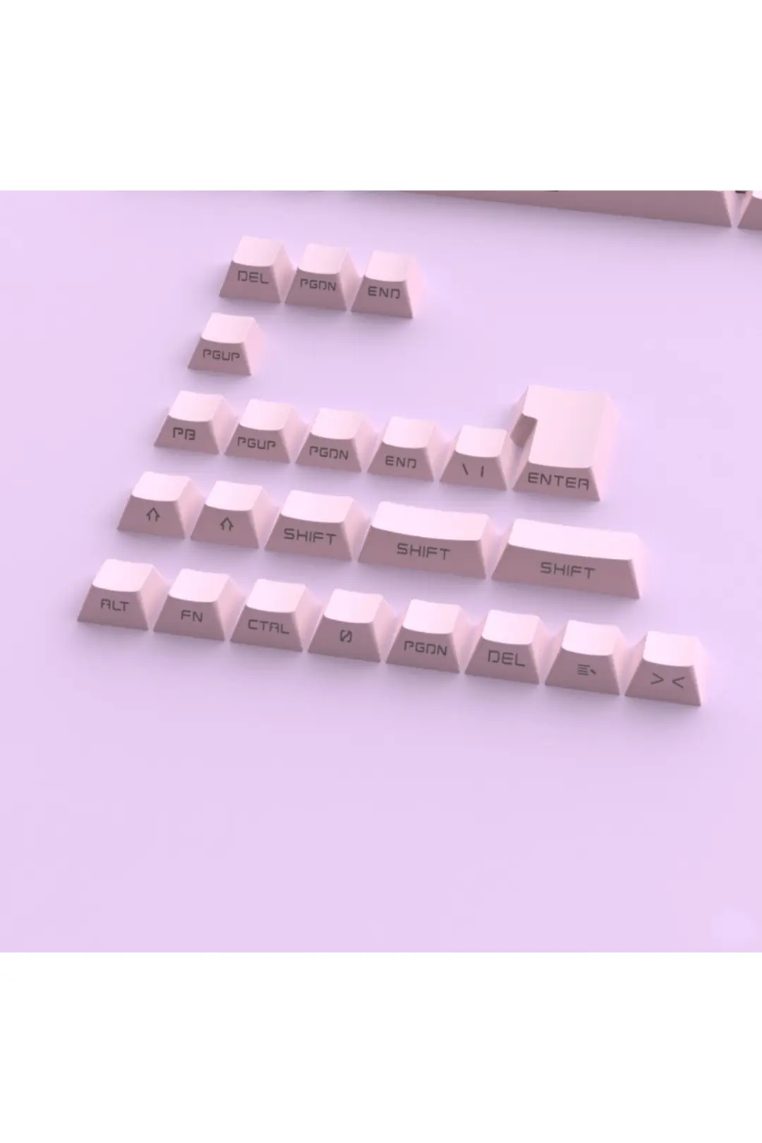131 Tuş Keycaps ABS Tuş Takımı Yan Tuş Harf Mekanik Klavye Keycaps