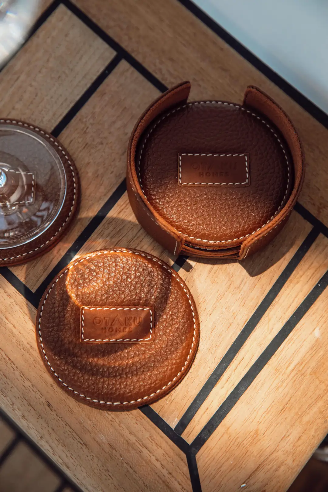 Leather Coaster Set - otakuhomes.com