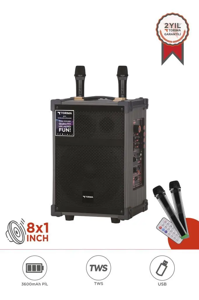 Torima Bluetooth Hoparlör Çift Mikrofonlu Kablosuz Speaker D71 ...