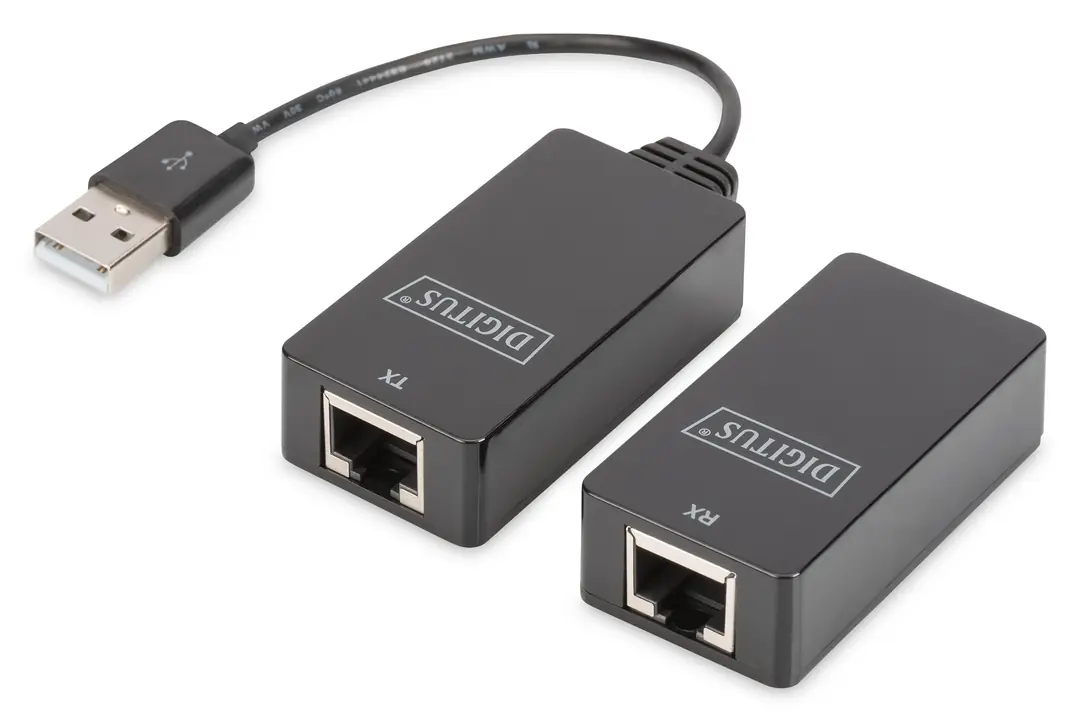 USB genişletici, USB1.1, 45 m'ye kadar Cat5/5e/6 (UTP, STP, SFT) kablo ...