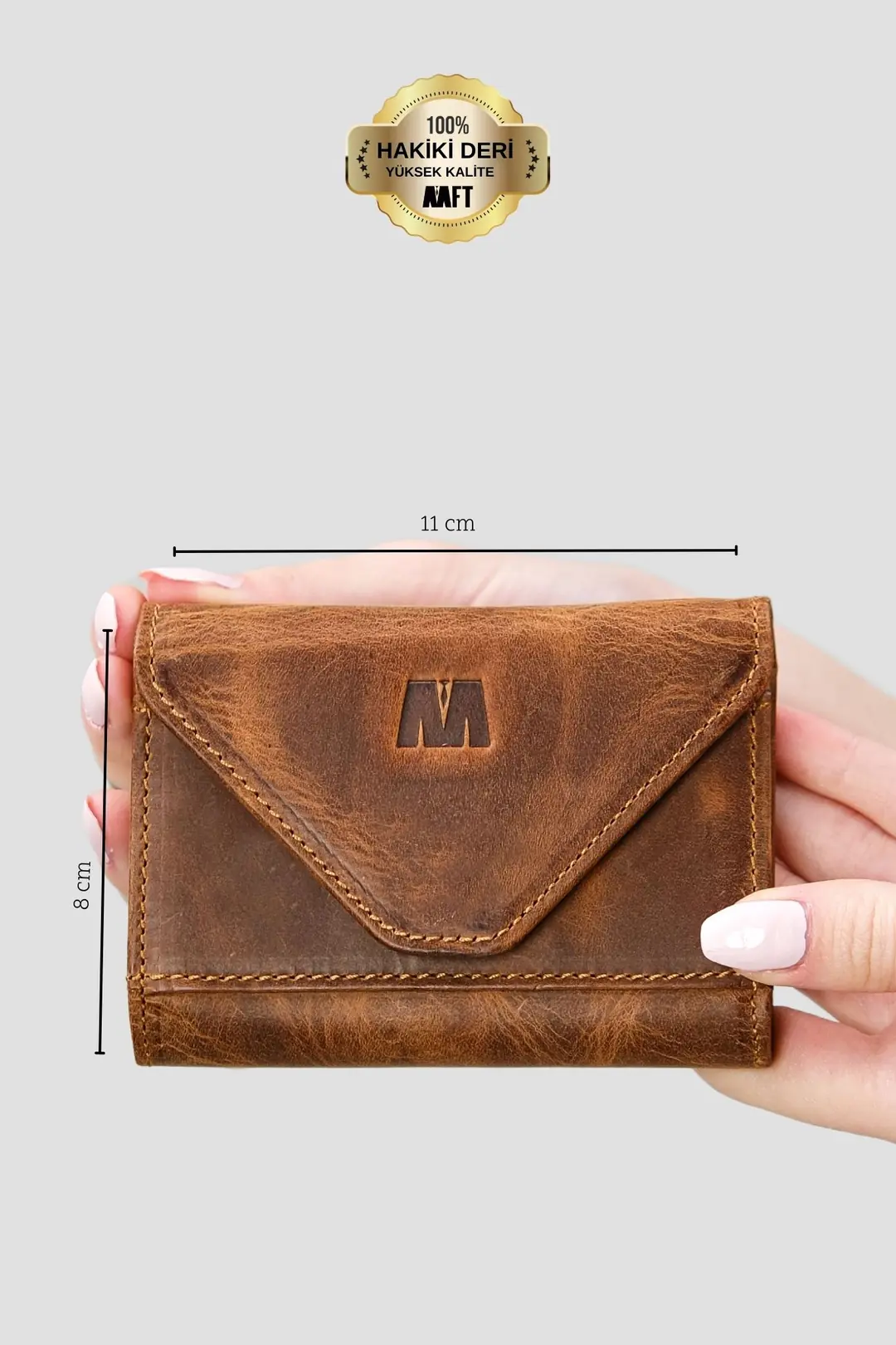 Mia 2190 Hakiki Deri Kadın Cüzdan | Akordiyon Tasarım, İsim Yazılı | MFT Leather Design