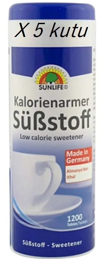 Sunlife Sweetener 1200 Tablet Tatlandırıcı x 5 kutu