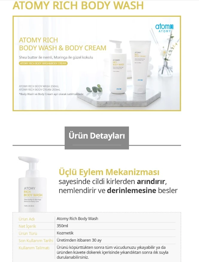 Atomy Rich Body Wash 350 Ml.