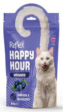 Reflex Happy Hour Urinary Tavuklu ve Yaban Mersinli Kedi Ödül Maması 60gr