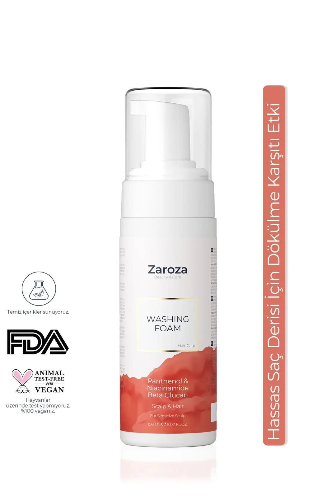 Washing Foam Saç Ekimi Sonrası Yıkama Köpüğü 150ml - Zaroza