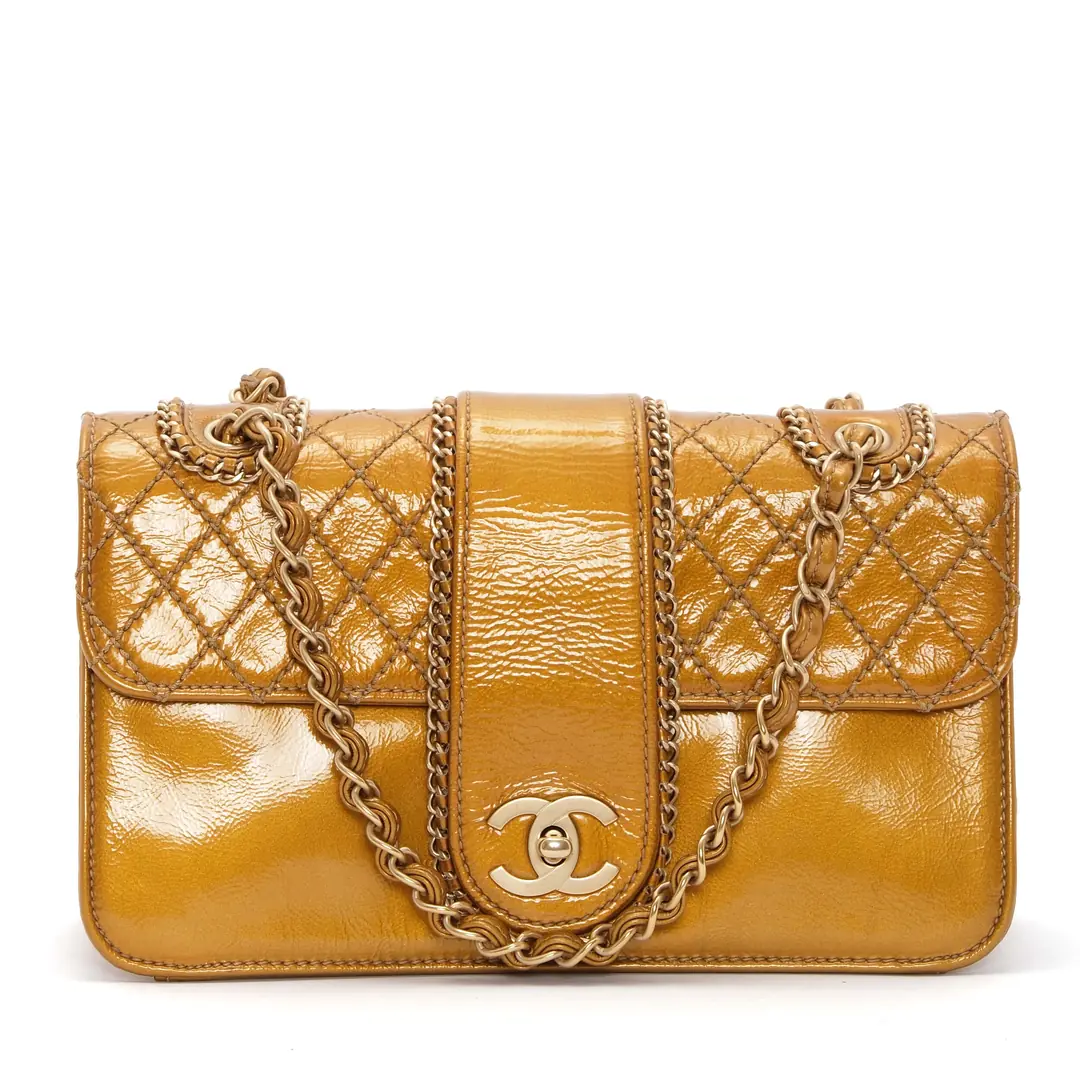 Chanel - Gold 'Madison' Flap Medium Çanta - Authentic Seconds