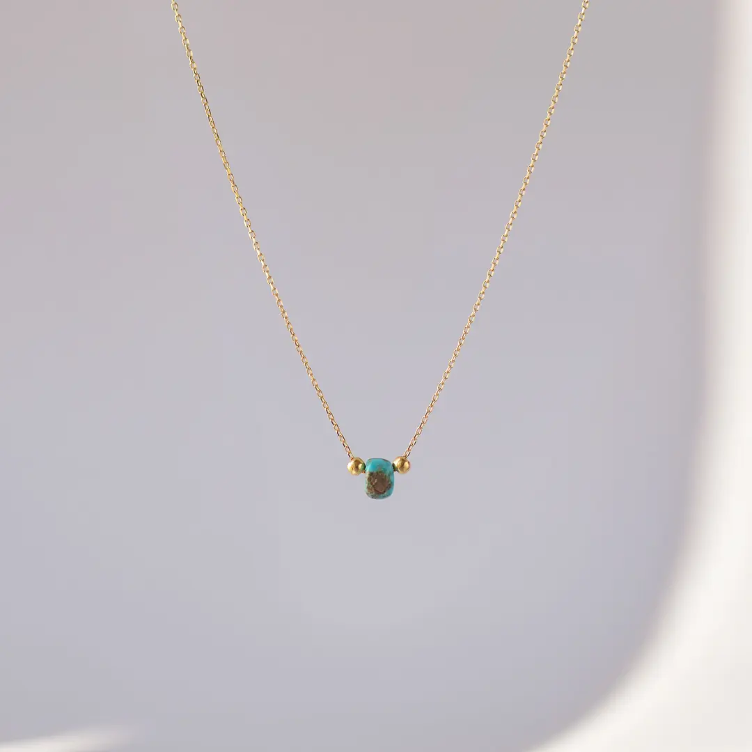 Mini Nişabur Firuzesi Kolye- Lucky Culture