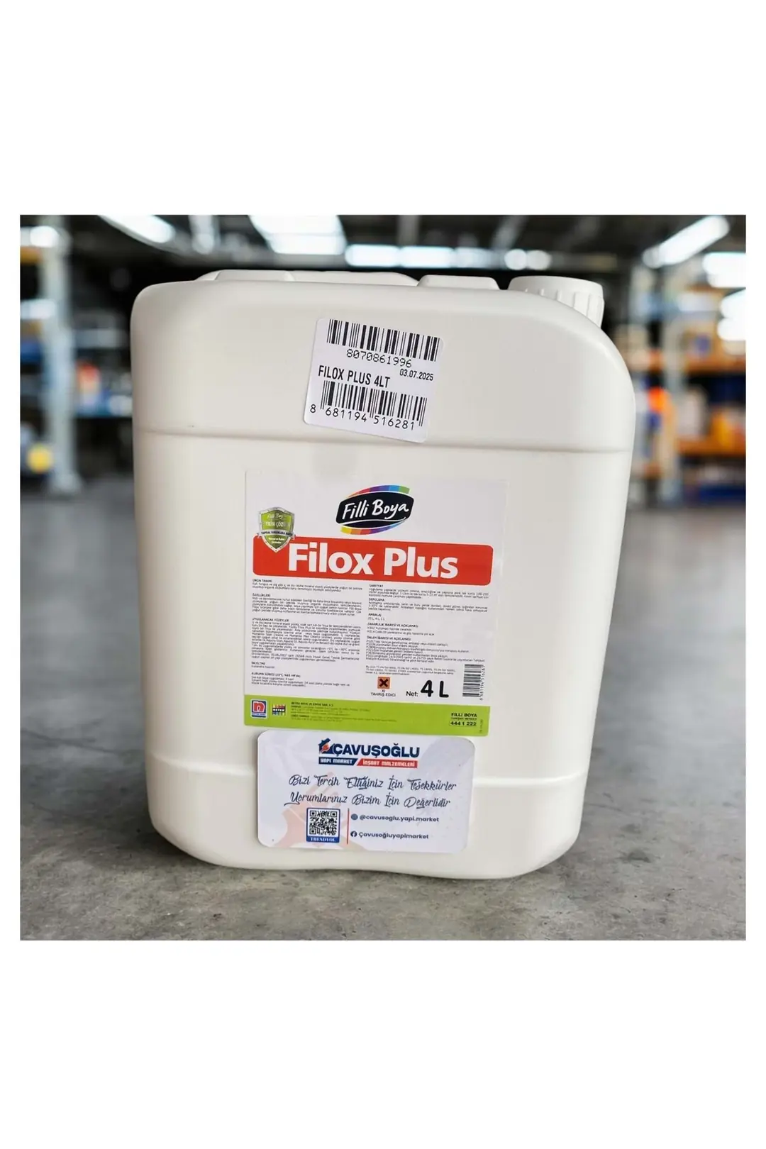Filox Plus Küf ve Mantar Önleyici Solüsyon -şeffaf 4lt