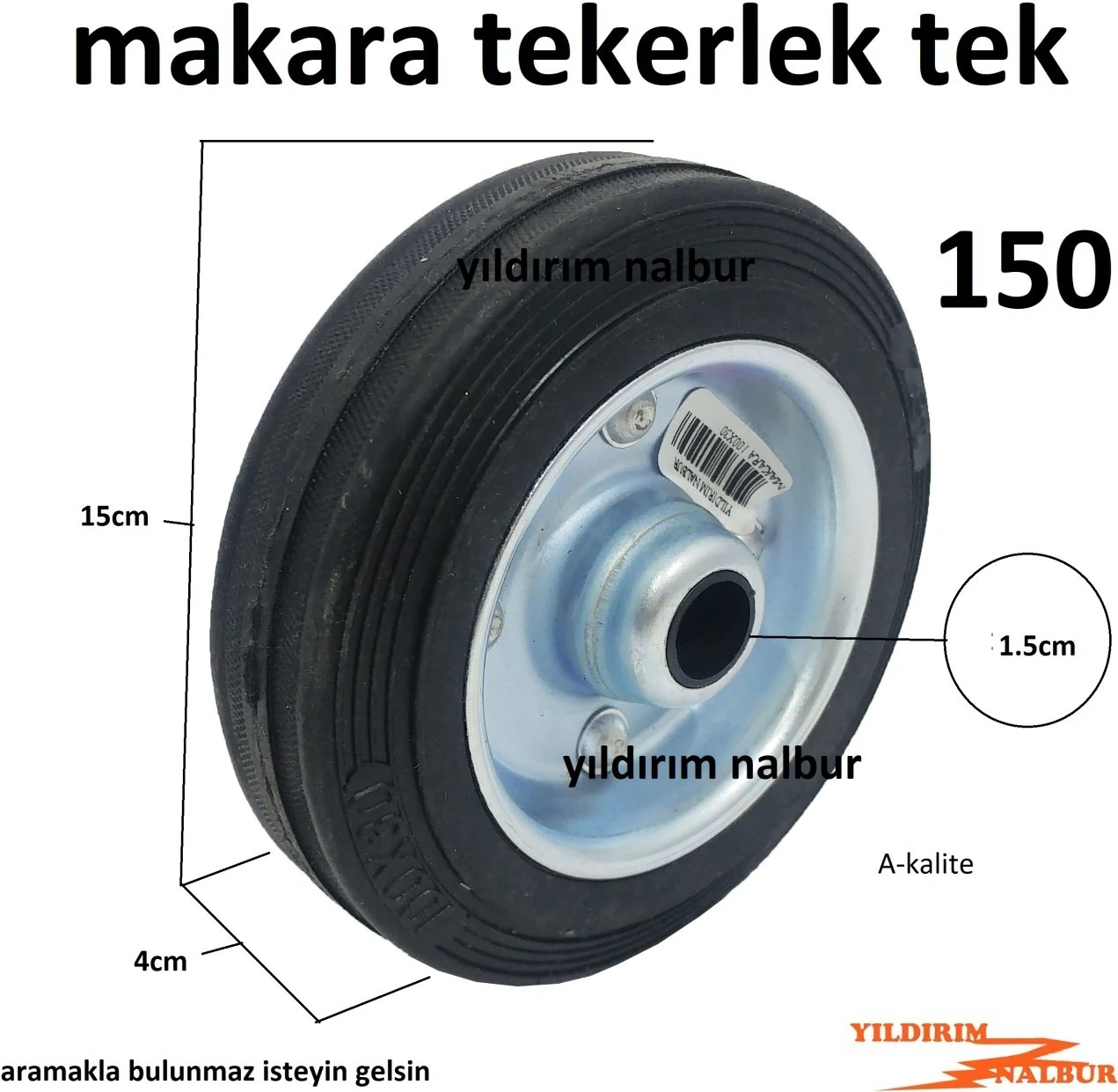 Yıldırım Nalbur 2 Adet 150 Lik Yük Arabası Makara Teker Dolgu Lastik ...