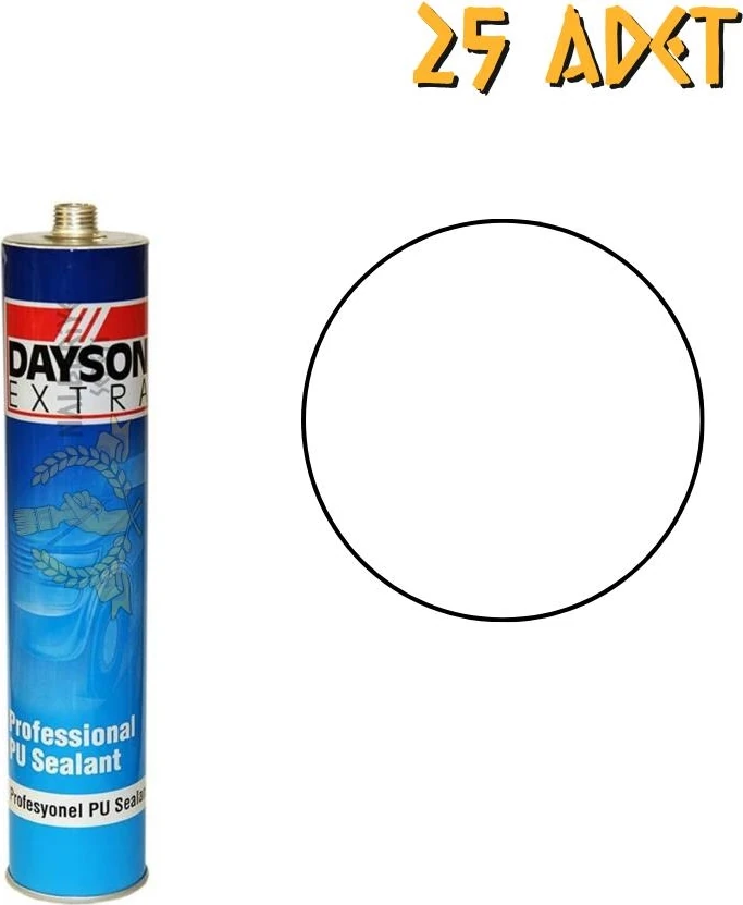 Dayson Extra Poliüretan Mastik Yapıştırıcı Beyaz 280 Ml. - 25 Adet