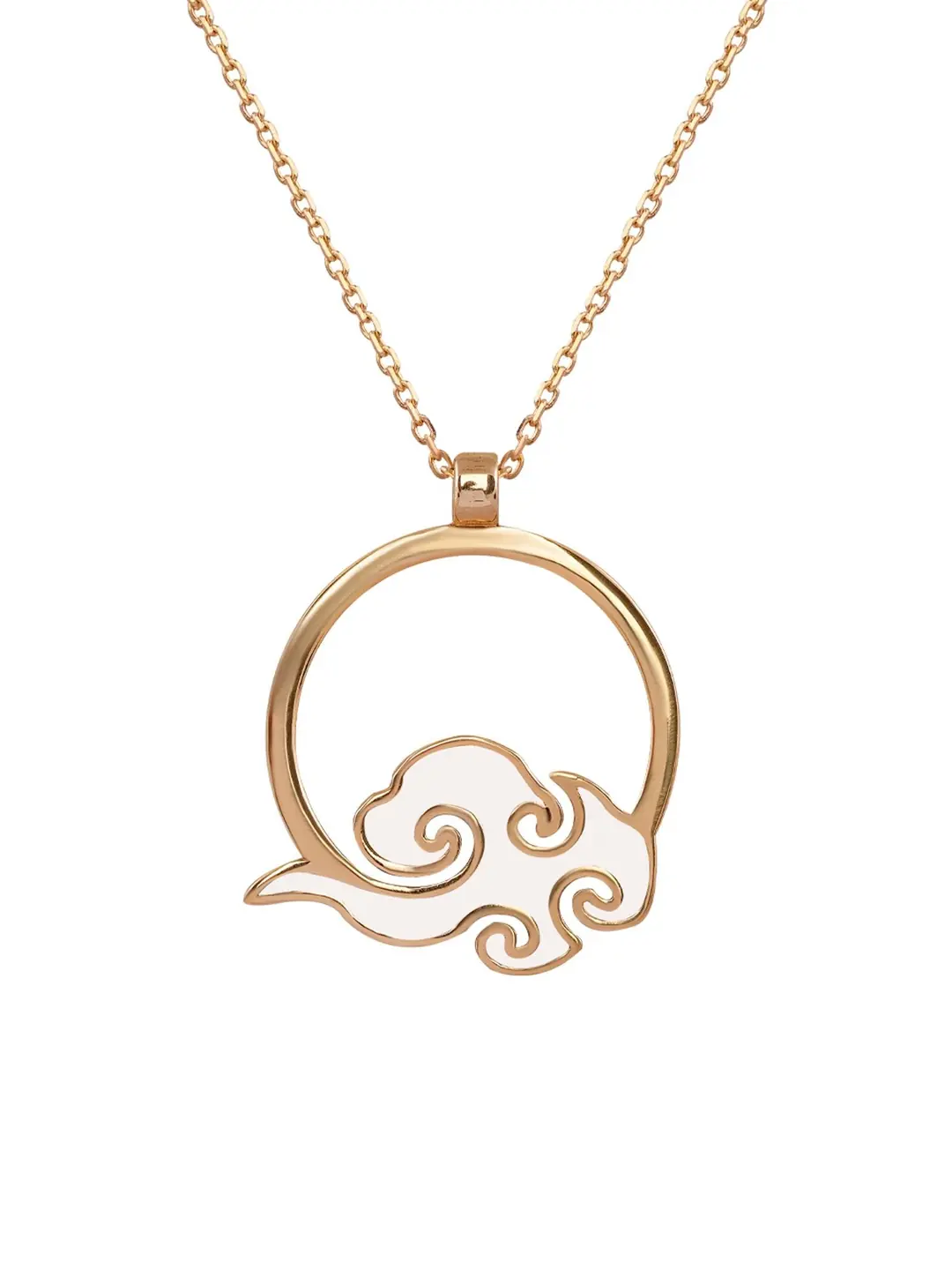 Breeze Puff Gold Necklace 14209