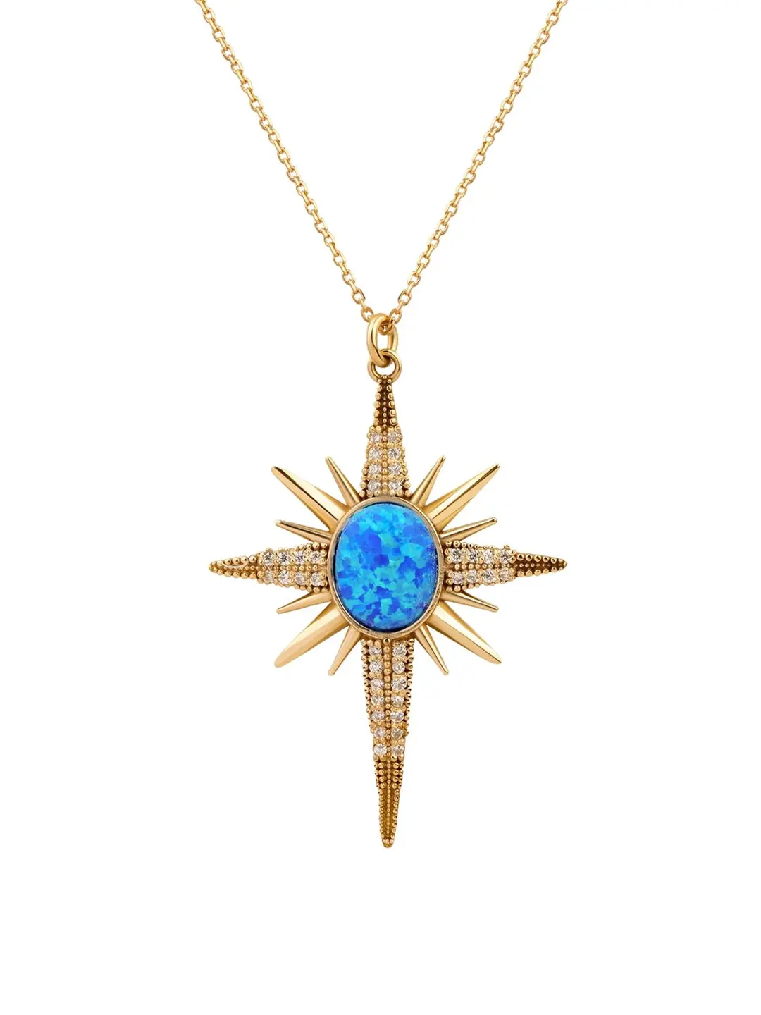 Opal Starlight Gold Necklace 14320