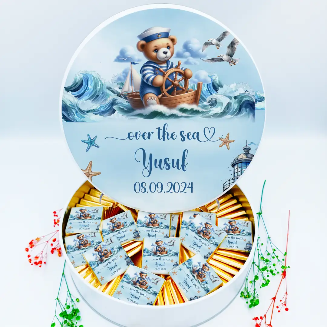 Bebek Çikolatası B66, Kaptan Ayıcık Temalı Erkek Bebek Doğum Günü ...