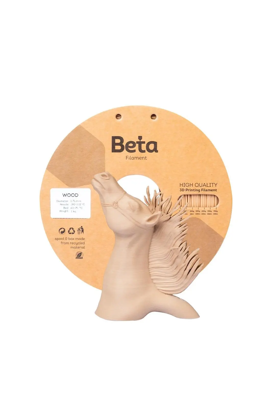 Beta Wood 1000g 1.75mm Filament - Makerpazar
