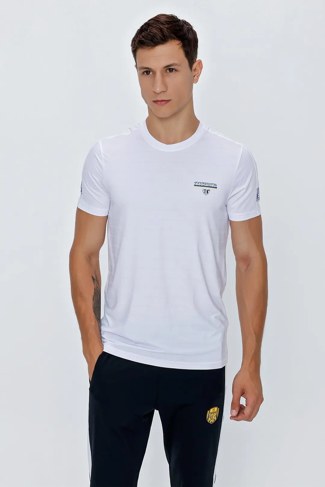 ANKR-0047 SİNCE ERK.BEYAZ ÇİZGİLİ BASIC T-SHIRT