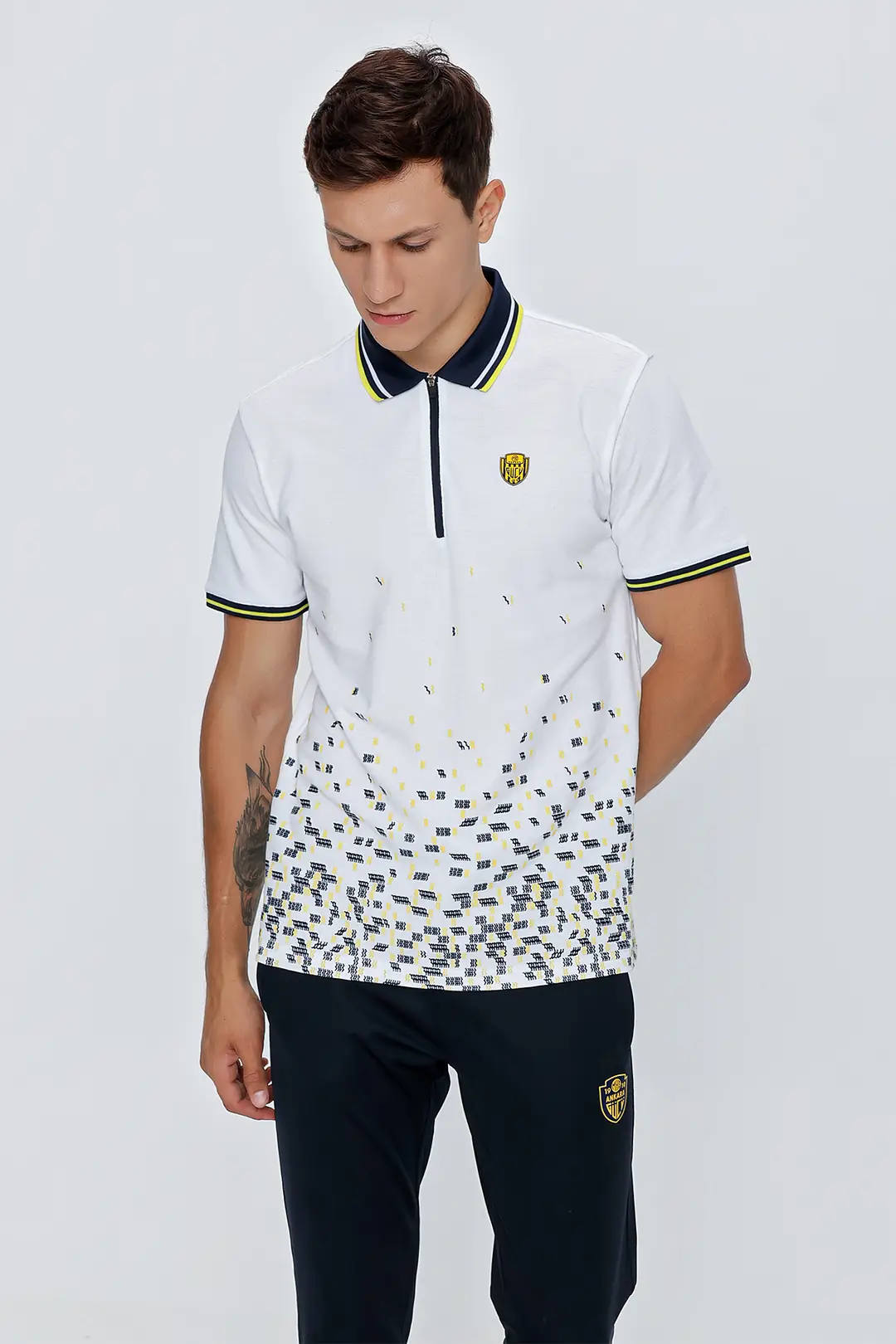 ANKR-0035 SİNCE ERK. BEYAZ POLO LACOST T-SHIRT