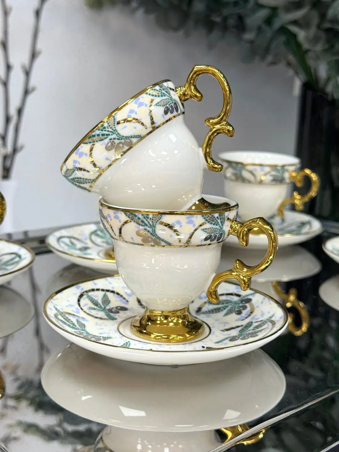 Adrian 6 Kişilik Porselen Fincan Takımı 90 Ml | Koyuncu Home