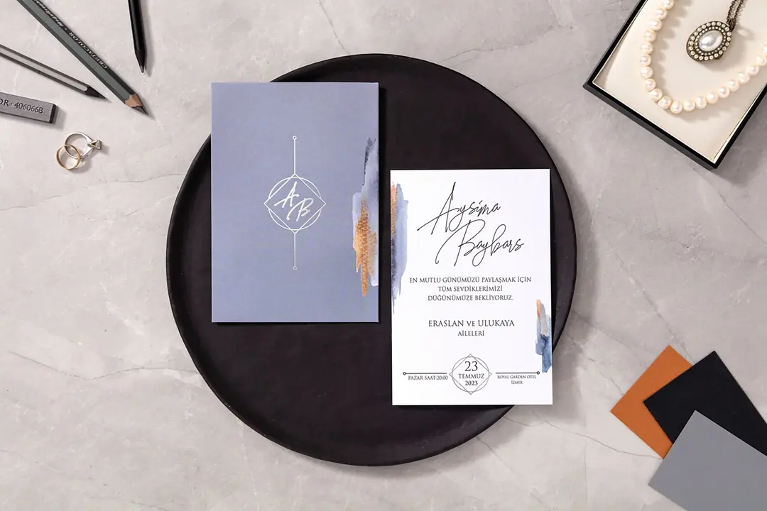 Wedding Invitation Silver Foil, Elegant Envelope Wedding Invitations,