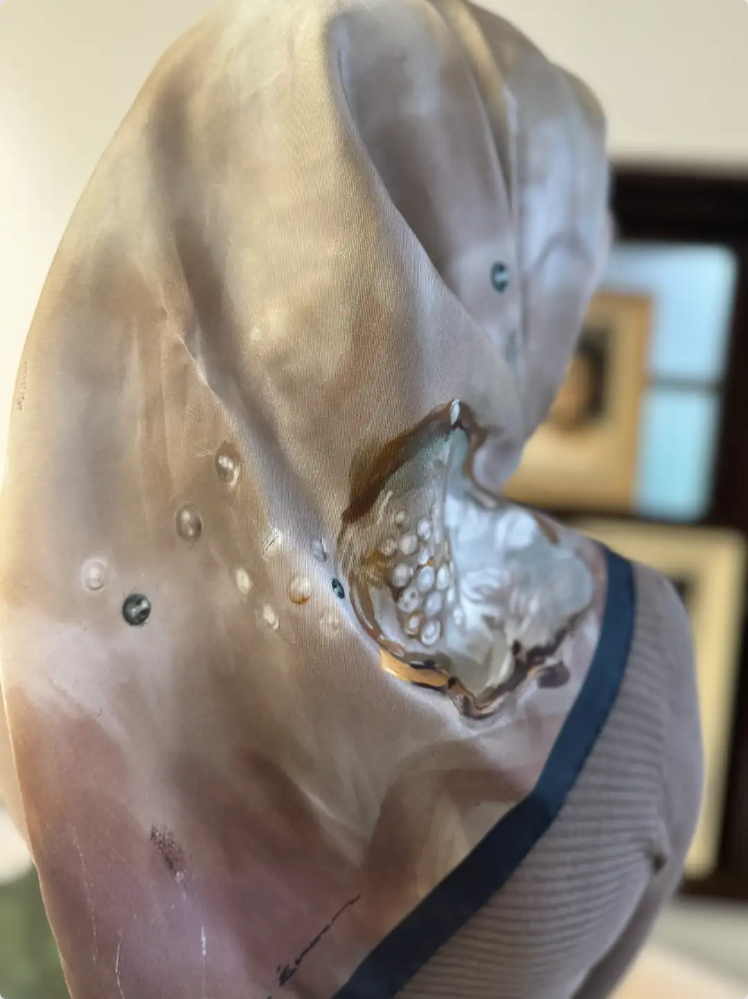 İNCİ İSTRİDYE İPEK EŞARP