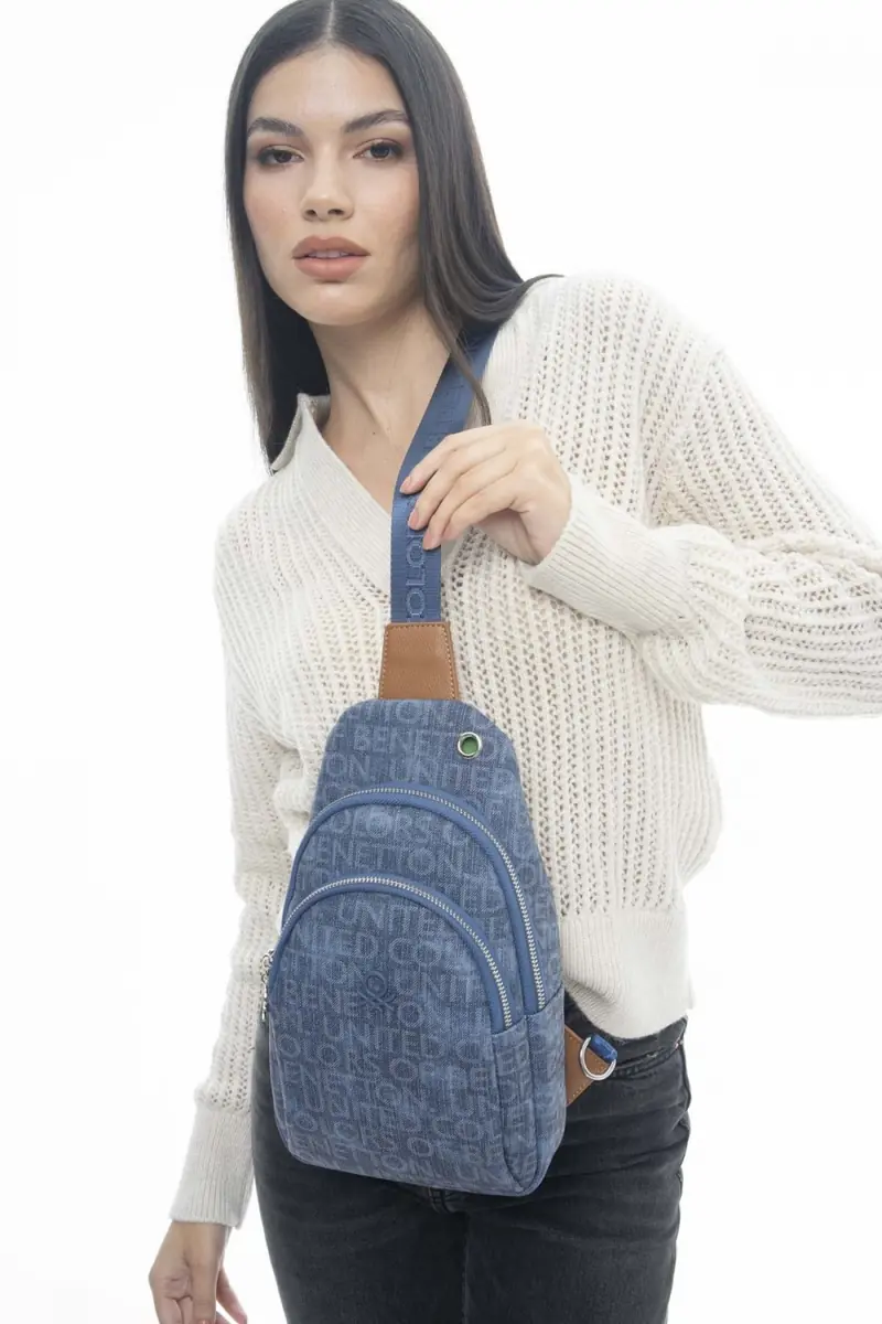 Benetton Kadın Vücut Çantası Kot-Laci United Colors of Benetton