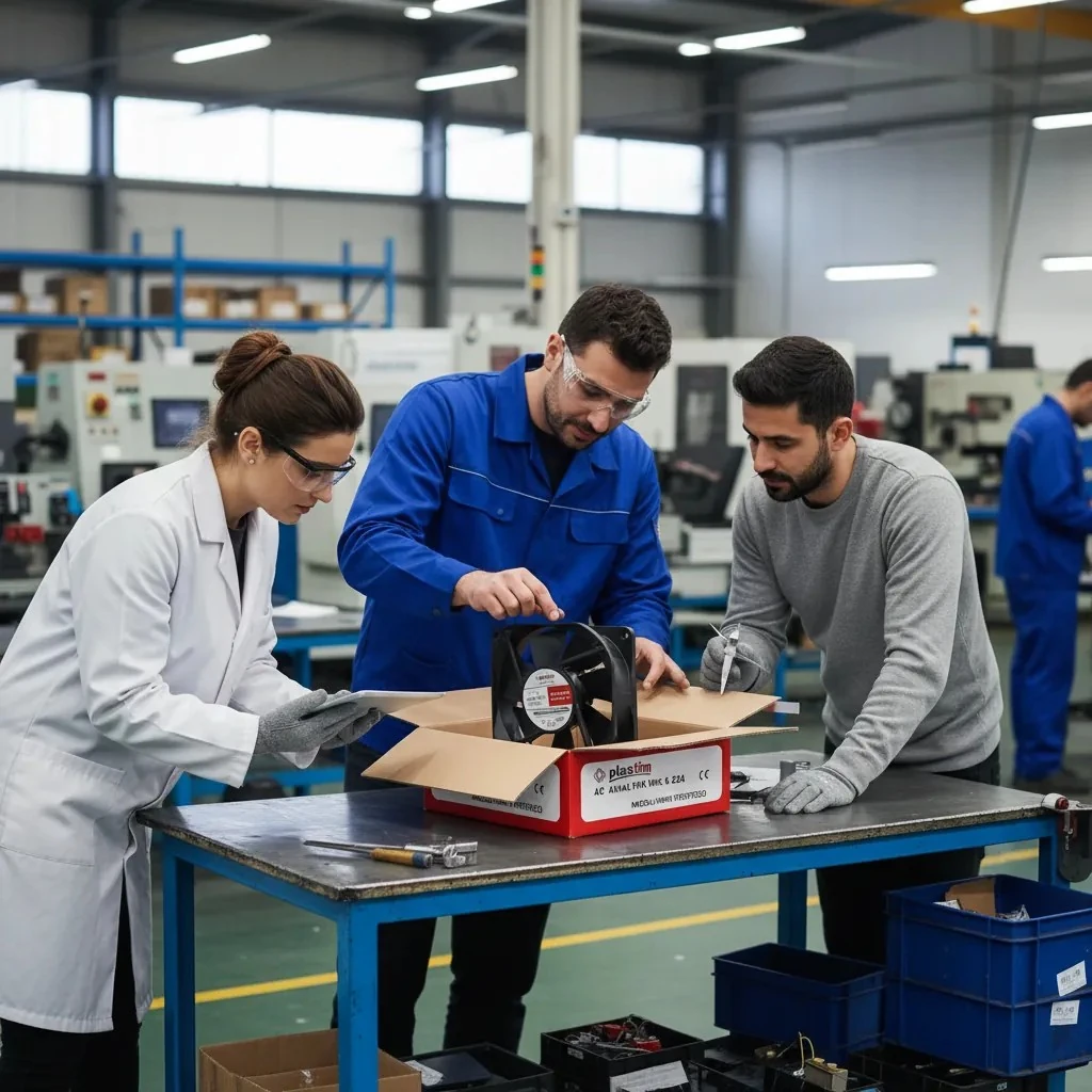 Plastim 172x150x51mm 220V AC Rulmanlı Aksiyel Fan