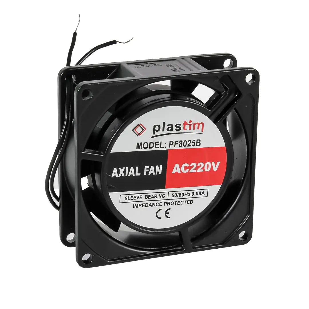 PLASTİM 80x80x25mm 220V AC Bilezikli Aksiyel Fan | Egetim Elektrik