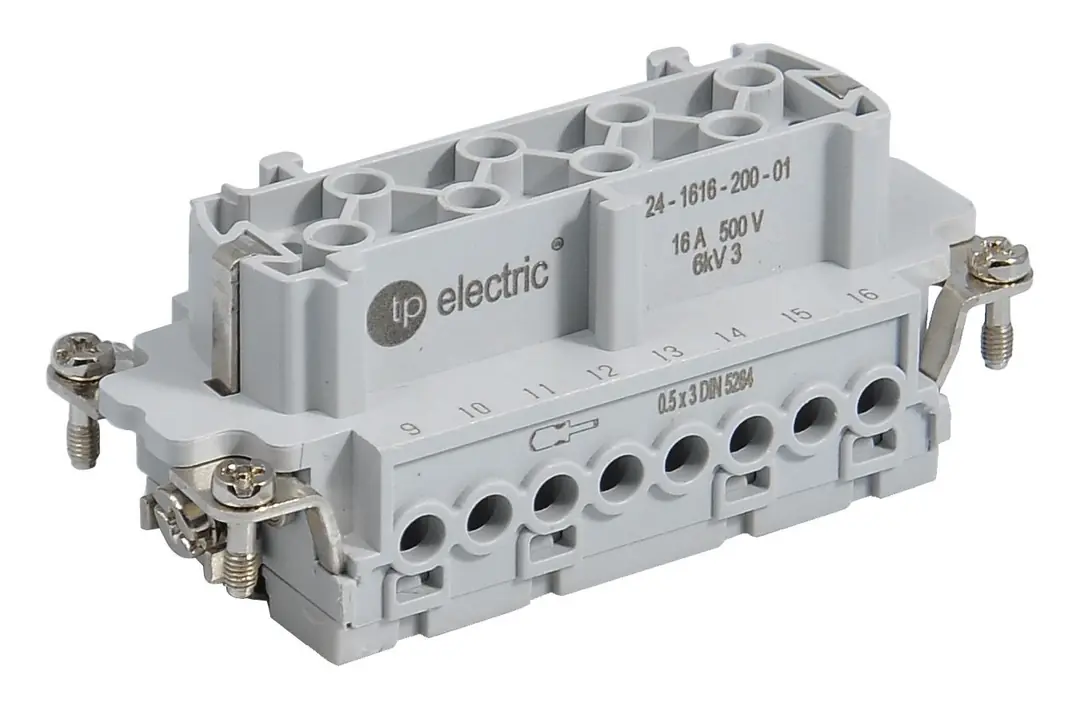 TP Electric 24-1616-200-01 Vidalı Bağlantı 16x16A Priz Çekirdek (1-16)