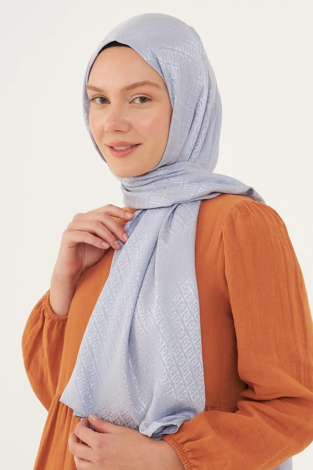 halka-desen- Şal - Gümüş