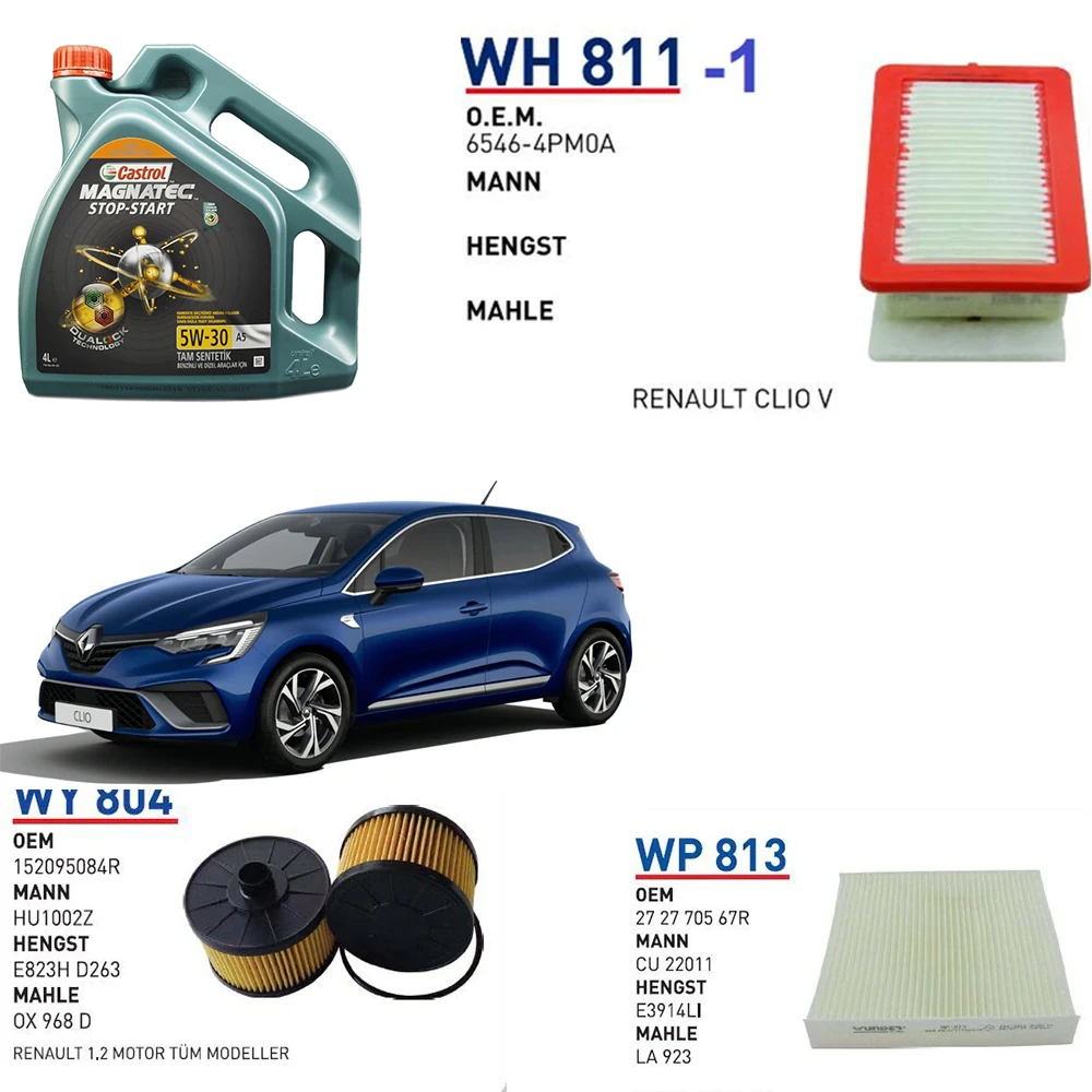 RENAULT CLİO 5 1.3 TCE MOTOR BAKIM SETİ